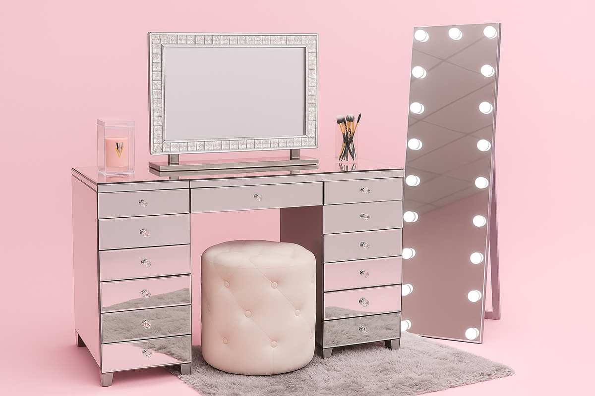 Buy Vanity Table With Mirror - Vanity Vault