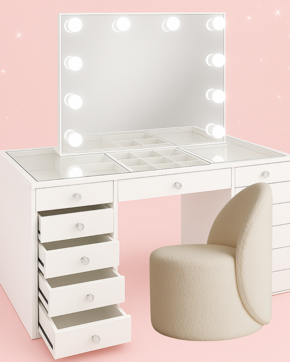 Buy Vanity Table With Mirror - Vanity Vault